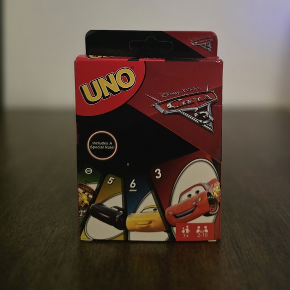 Disney | Toys | Disney Cars Uno Card Game Red Yellow Black | Poshmark